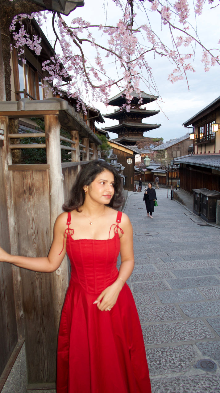 Red corset top and dress set – Cstoreclothin