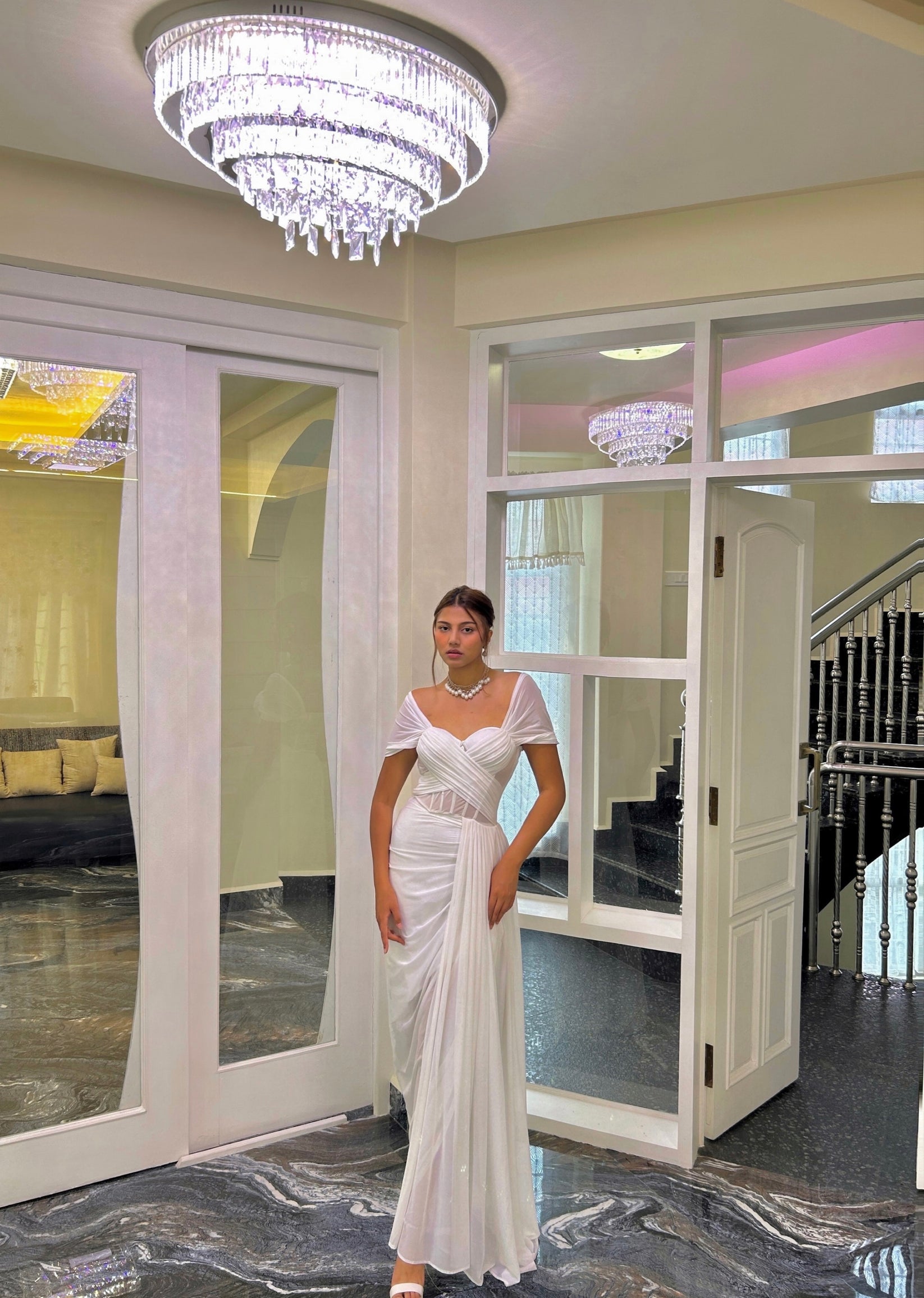 Corset drape mesh dress – Cstoreclothin