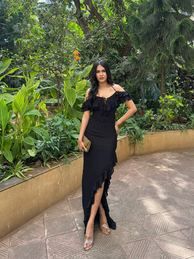 Black ruffle dress – Cstoreclothin